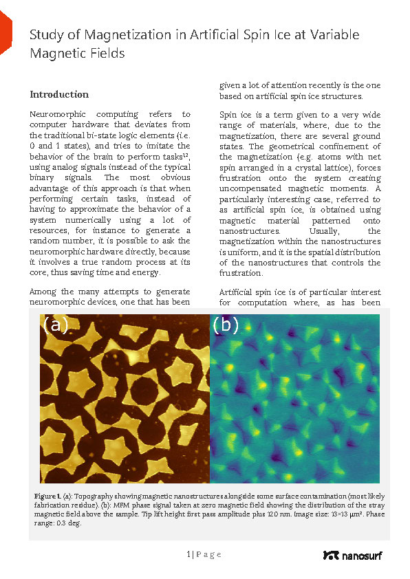New Application Note: Study of Magnetization in Artificial Spin Ice at Variable Magnetic Fields